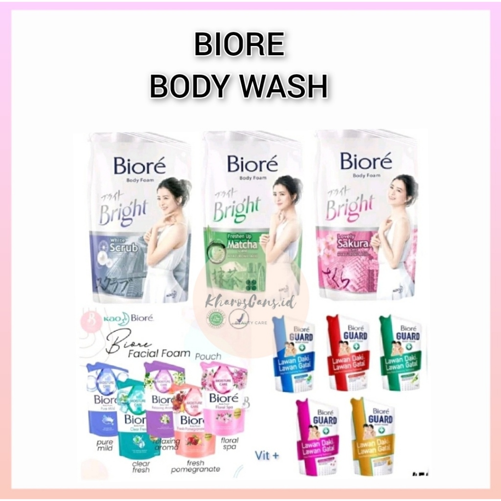 Jual [PROMO] BIORE Sabun Cair Refill 800ml || Guard Anti Bacterial Body Foam Lovely Refresh ...