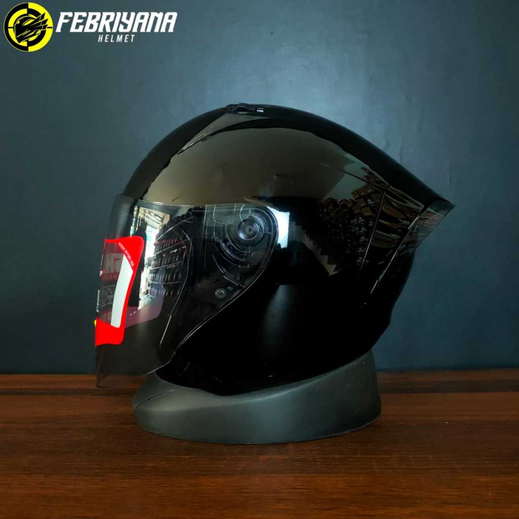 Jual HELM SHEL EQUALIZER SOLID BLACK GLOSSY HALF FACE TERBARU | Shopee ...
