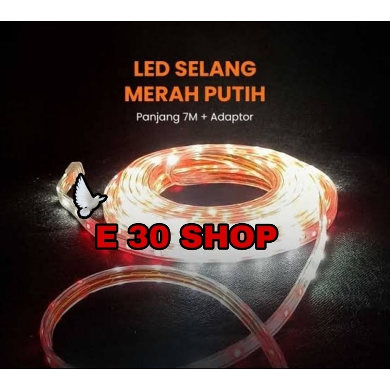Jual Lampu LED Strip Selang 3528 220V R+W 7 Meter WarnaMerah Putih HUT ...