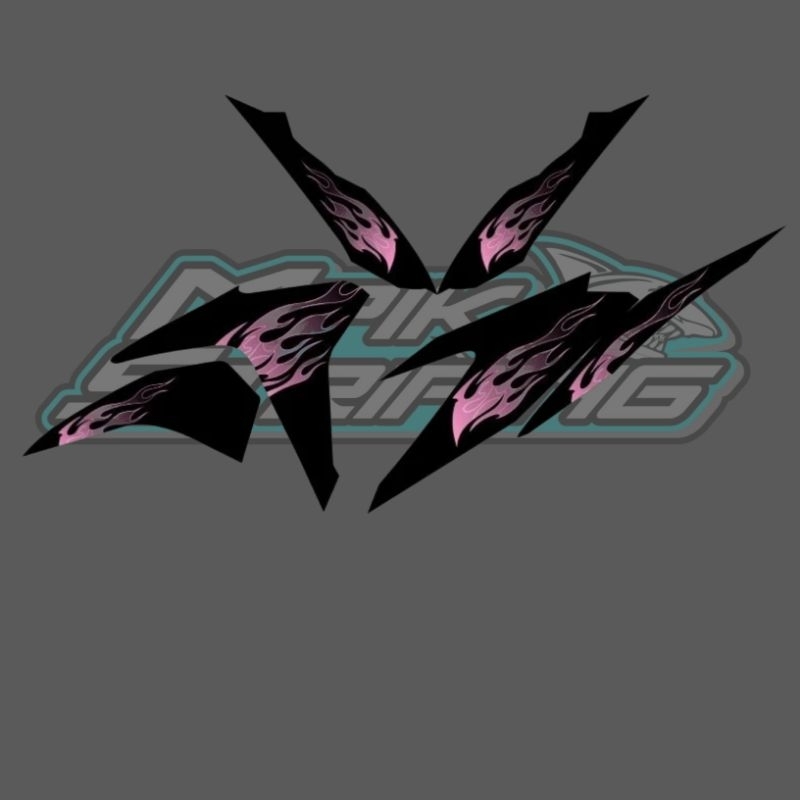 Jual STRIPING STICKER TRANSPARAN VARIO OLD KZR MOTIF DESIGN API FIRE ...