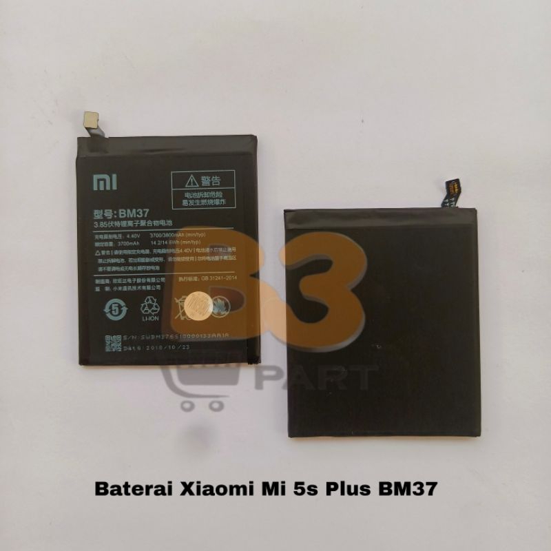 Jual BATERAI BATRE XIAOMI BM37 MI 5S PLUS / MI 5S+ ORIGINAL BATTERY | Shopee Indonesia