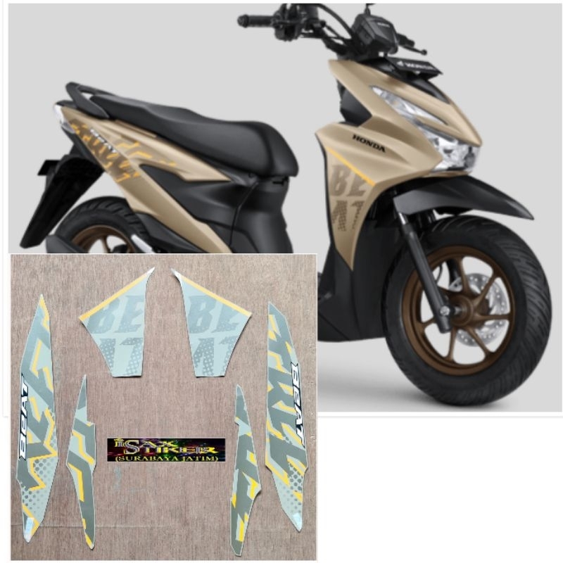 Jual Striping Original Honda Beat Street Brown Lis oren tahun 2024 ...