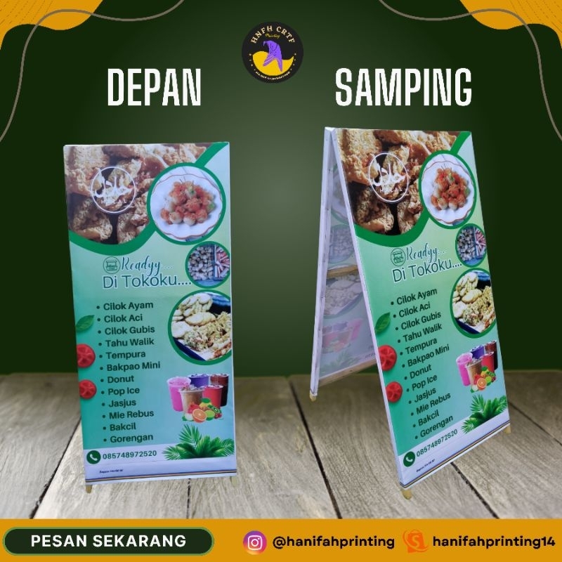 Jual Standing Banner Makanan 2 Sisi | Shopee Indonesia