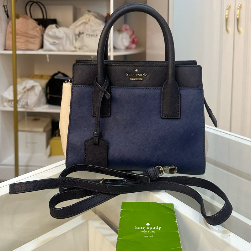 Jual Kate Spade Authentic Cameron Street Candace Blue Satchel Sling Bag ...