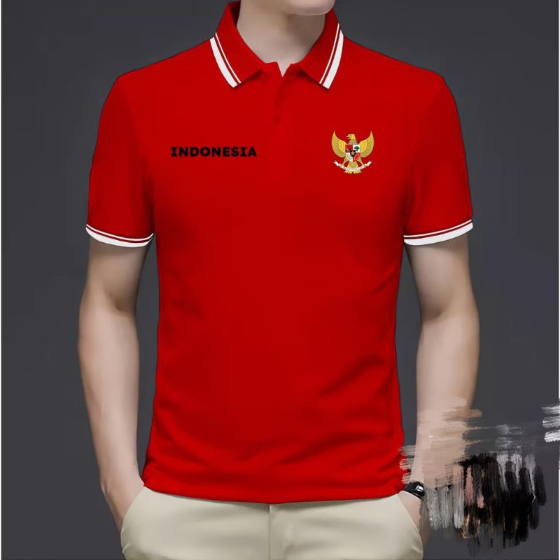 Jual Kaos Polo Merah Putih Kaos Polo Agustusan Kaos Polo Garuda Indonesia Polo Wanita Polo Pria ...