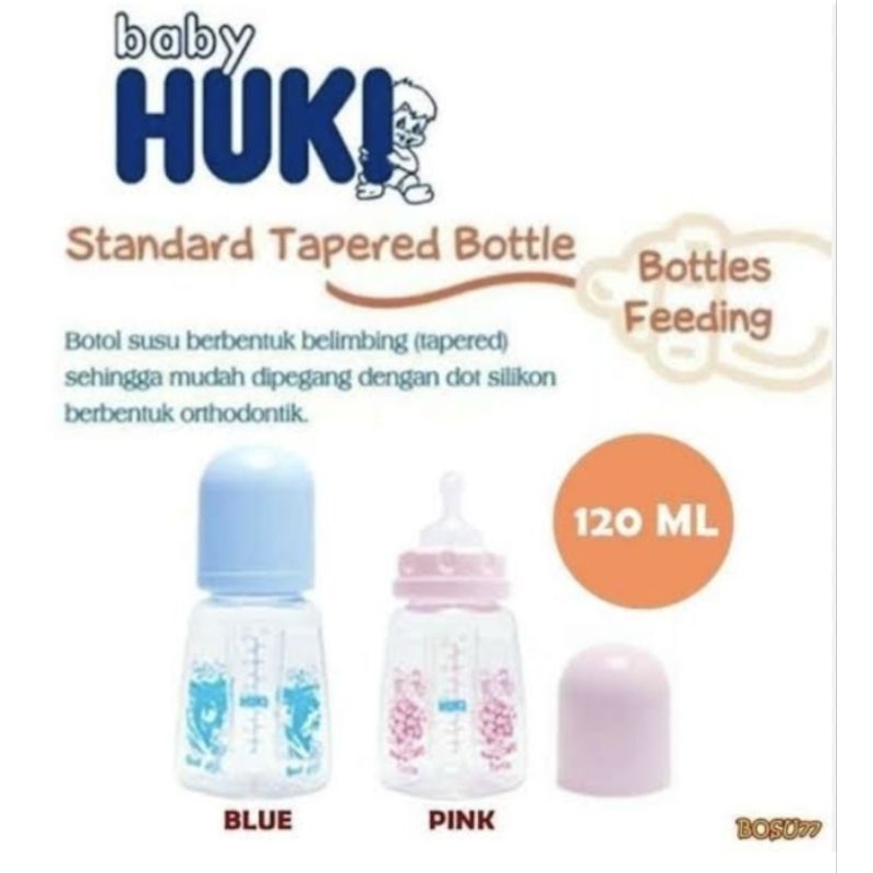 Jual Botol Susu Baby Huki Dot Gepeng 120 ml Newborn Baby Bottle / Botol ...