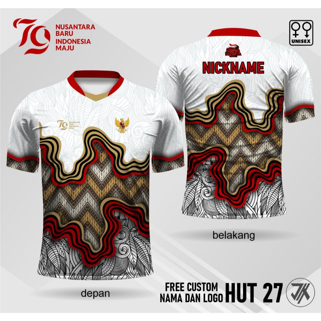 Jual jersey hut ri 79 batik jersey 17 agustus kaos 79 kaos batik kemerdekaan | Shopee Indonesia