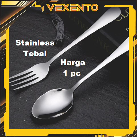 Jual Sendok Garpu Makan Besi Stainless Murah Tebal Restoran Warung ...
