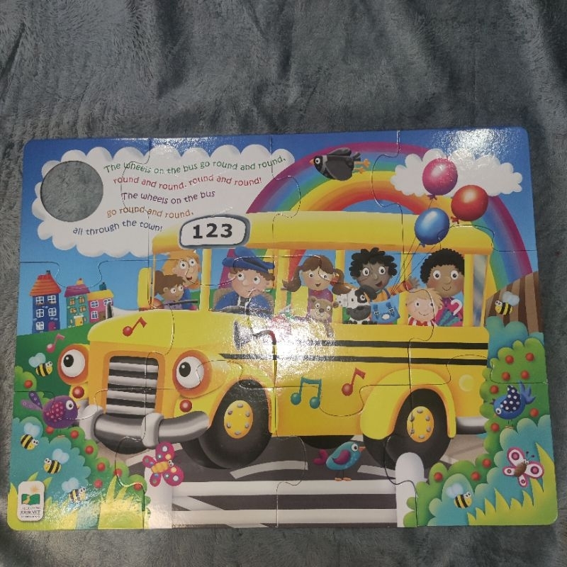 Jual floor puzzle bus the learning journey | Shopee Indonesia