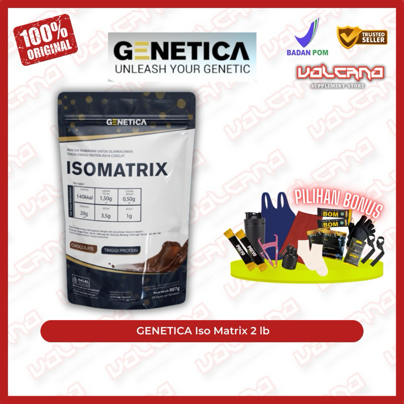 Jual Genetica Isomatrix 2 lb 907 gr Iso Matrix Pea Isolate Skim Milk ...
