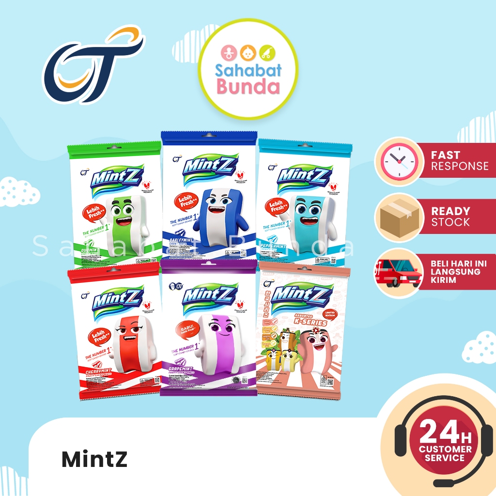 Jual MINTZ Permen Rasa Peppermint Cherymint Grapemint Barleymint isi ...