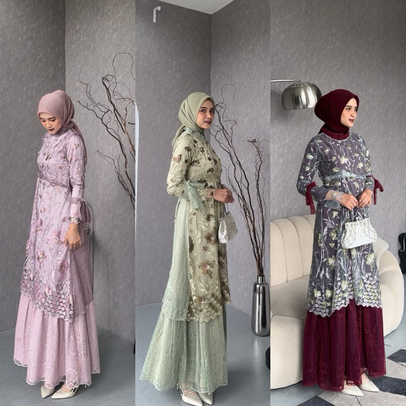 Jual MAYLEEN DRESS TILLE GARDEN SIZE M L XL XXL DRESS KONDANGAN GAMIS WANITA KEKINIAN DRESS ...