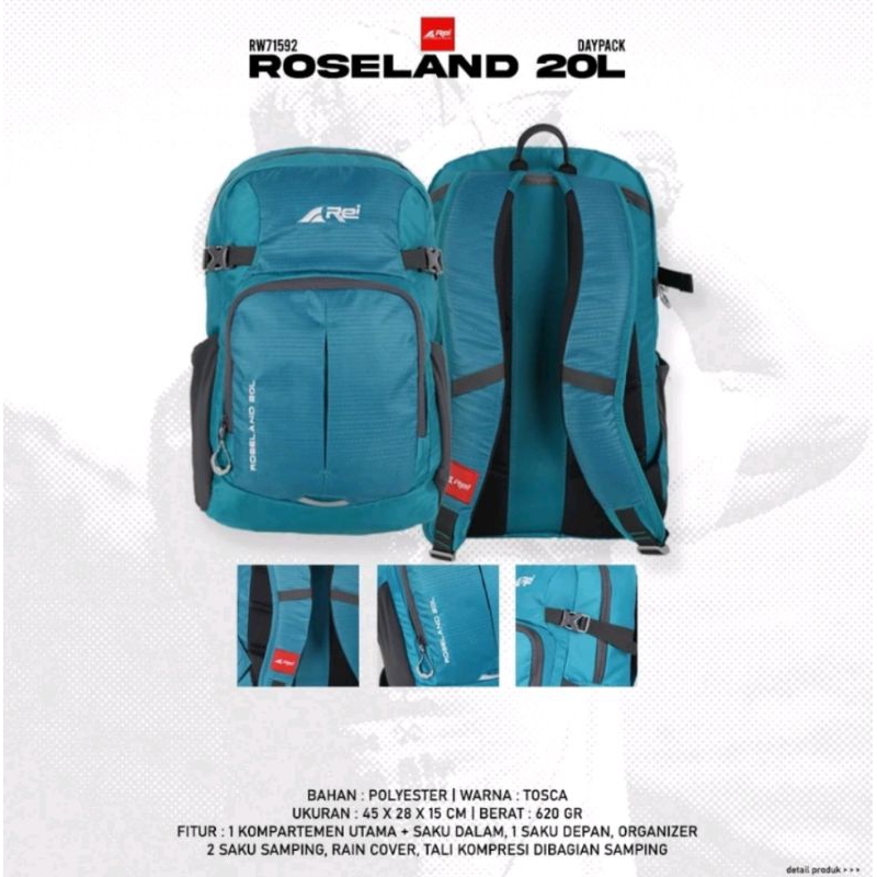 Jual Tas Ransel pria wanita Rosseland 20L Arei Outdoorgear | Shopee Indonesia