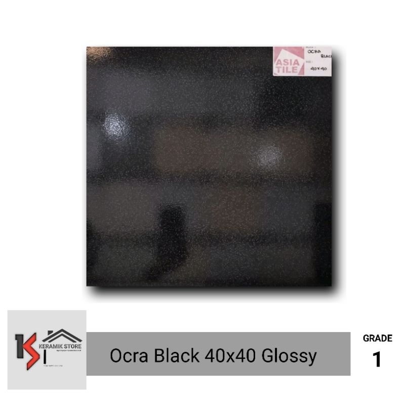 Jual keramik 40x40 hitam bintik / keramik lantai 40x40 hitam bintik ...