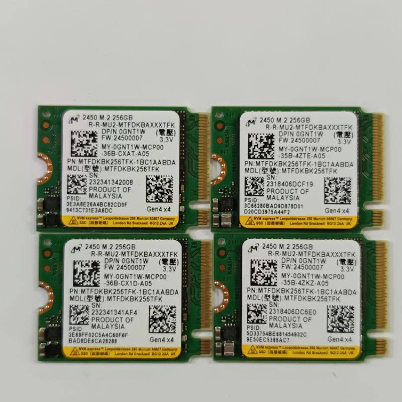 Jual SSD m.2 nvme 2230 256GB 256 GB Micron 2450 Gen4 x4 nvme mini ...