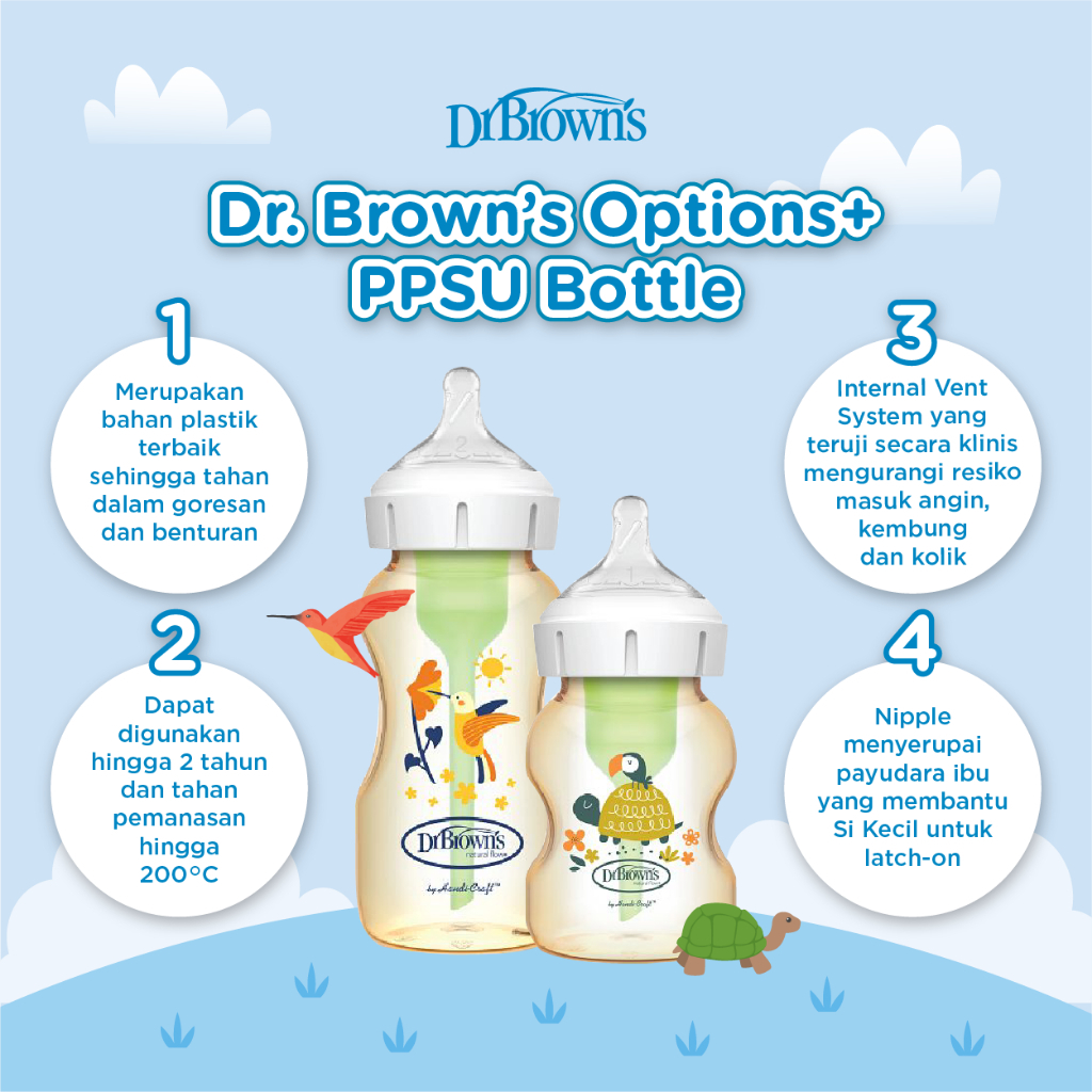Jual DR BROWN'S BOTOL BOTTLE PPSU 50ML,270ML MOTIF BARU / DR BROWN'S BOTOL BOTTLE KACA 60ML ...