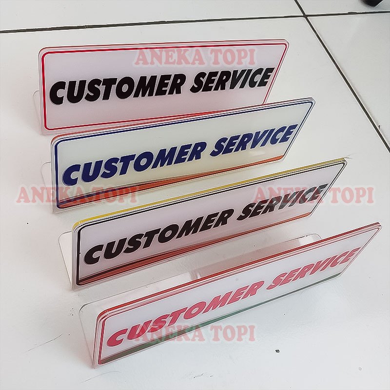 Jual Papan Meja Customer Service Papan Nama Meja Akrilik Papan Meja CS ...