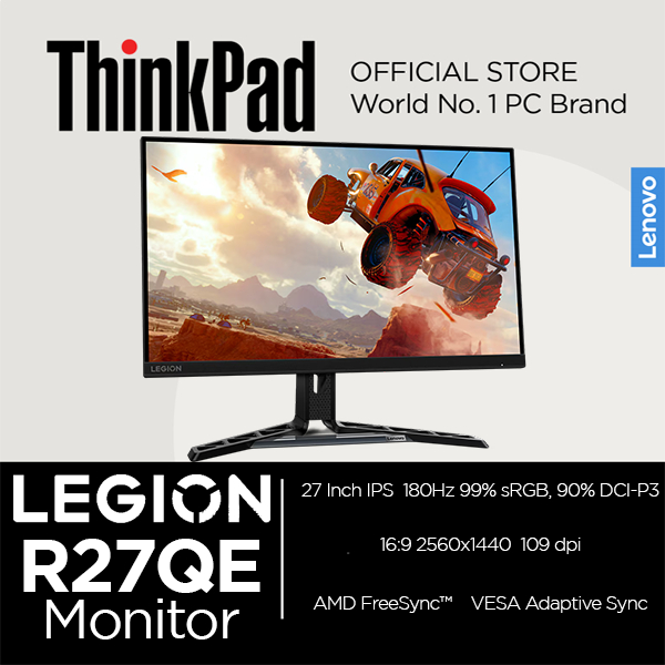 Jual Lenovo Legion R27qe Gaming Monitor IPS 180Hz 27 Inch 99% SRGB QHD ...
