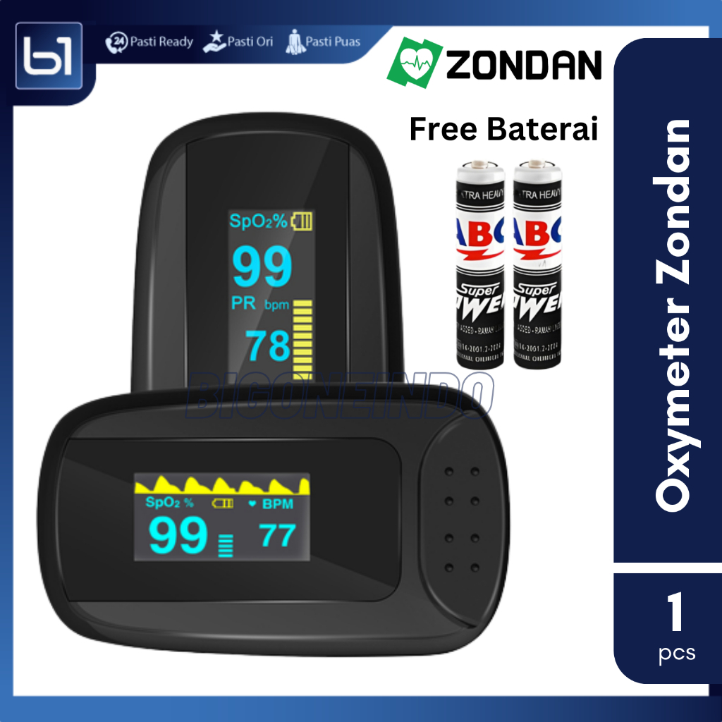 Jual Oxymeter ZONDAN A5 Medical Grade, Alat Saturasi Oksigen Darah ...