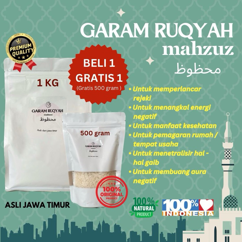 Jual BELI 1 GRATIS 1 - GARAM RUQYAH MAHZUZ 100% ORIGINAL | Membuka ...