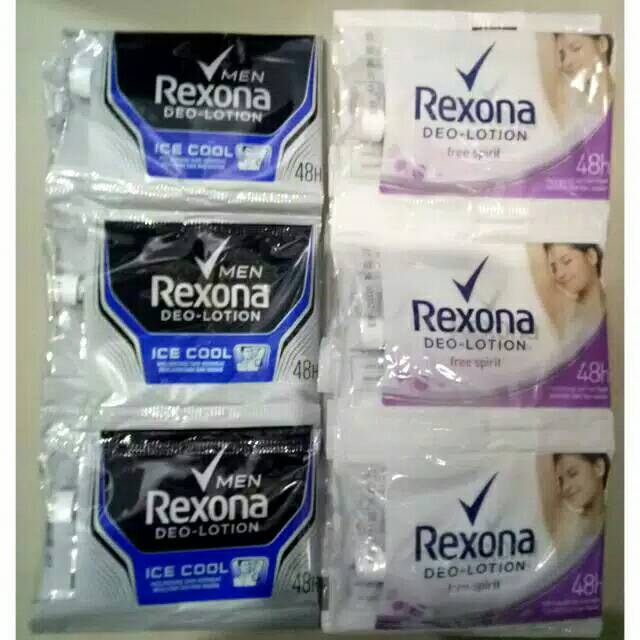Jual { 1 Renceng isi 12 Sachet } REXONA Deo Lotion Deodorant Sachet ...