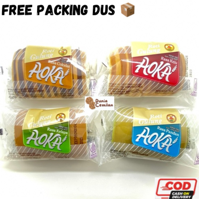 Jual [TERMURAH!] Roti Gulung AOKA 60gr - Roti Aoka Aneka Rasa Murah ...