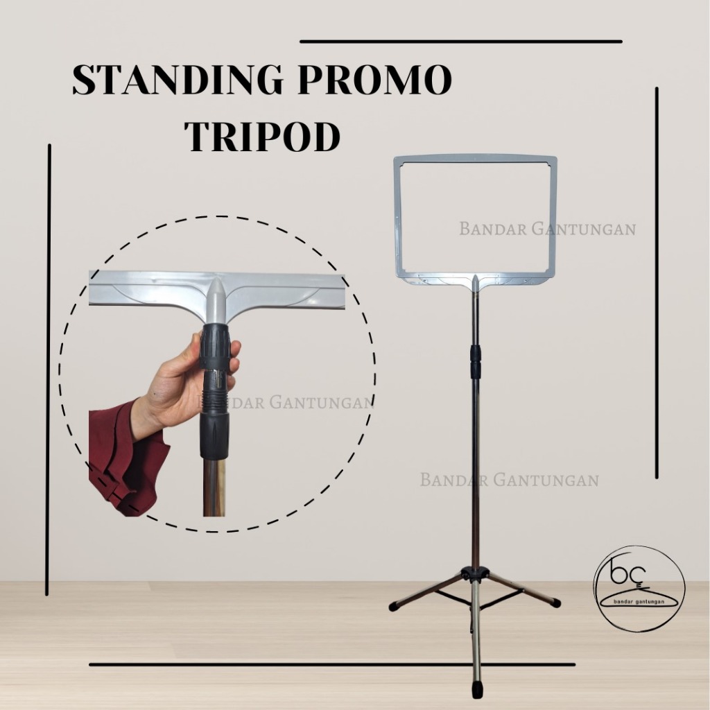 Jual Standing Promo Frame Besar Standing Tripod Tiang Tinggi Promosi ...