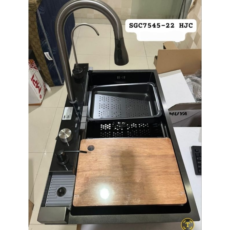 Jual Kitchen Sink 7545 Piano Black / Bak Cuci Piring 75 x 45 Piano ...