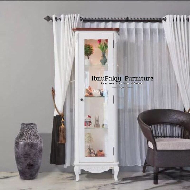 Jual Almari Hias Pintu 1 Jati Jepara, Almari Hias Minimalis | Shopee ...