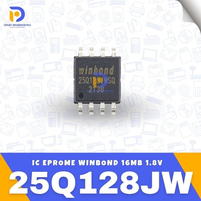 Jual IC BIOS WINBOND 25Q128JWSIG 25Q128JW 25Q128J 25Q128 16MB 1.8V | Shopee Indonesia