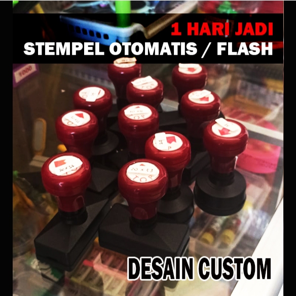 Jual STEMPEL OTOMATIS / STEMPEL FLASH desain custom | Shopee Indonesia