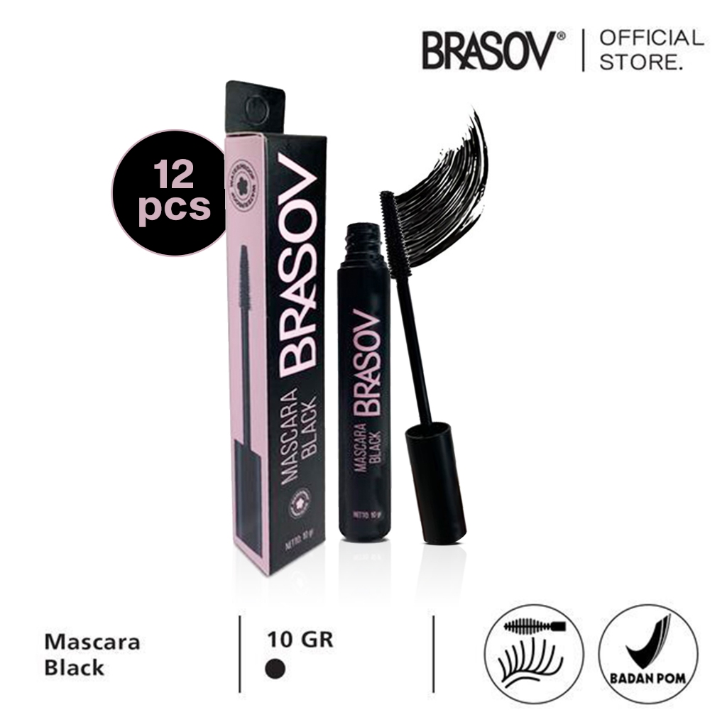 Jual BRASOV Maskara Netto 10 G COMBO 12 Pcs Eyelash Mascara Black ...