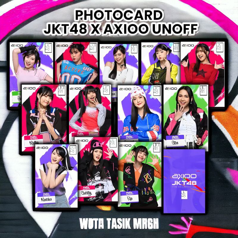 Jual PHOTOCARD PC JKT48 X AXIOO UNOFF FANMADE PREMIUM GLOSSY DUA SISI BEST SELLER | Shopee Indonesia