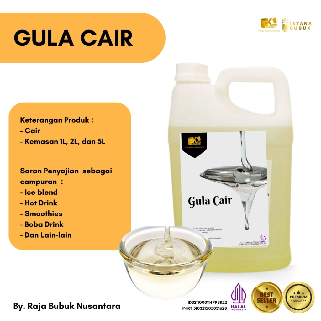 Jual Gula Cair Putih Fructosa Fruktosa Gula asli untuk minuman dan ...