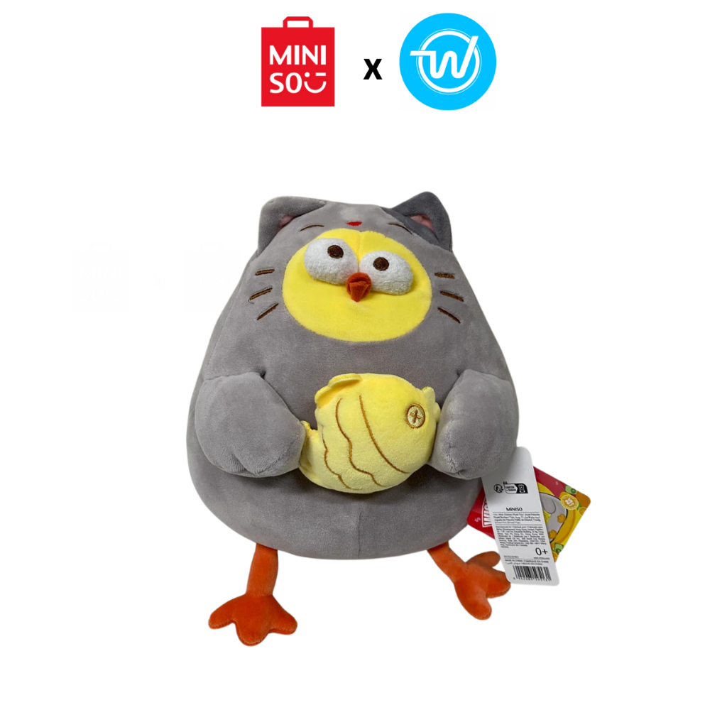Jual Miniso Dundun Wish Chicken Plush Toy - Grey | Shopee Indonesia