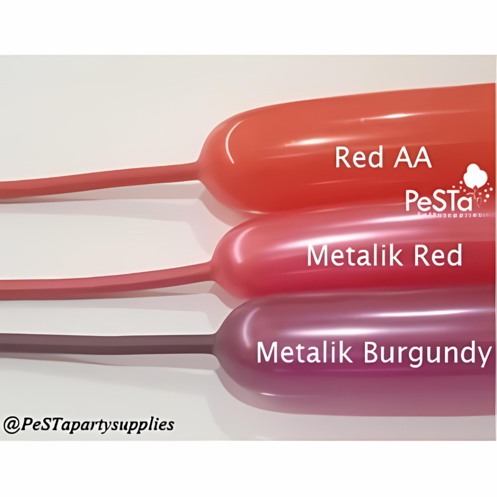 Jual Balon Latex Polos 260 inch Adalima Red-Purple Tone/Latex Balloon ...