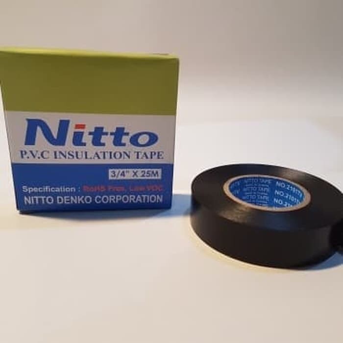 Jual Isolasi kabel nitto/ isolasi listrik / isolasi hitam / | Shopee ...