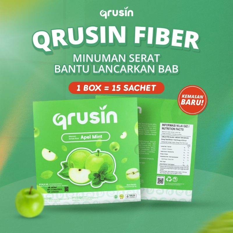 Jual Qrusin minuman kesehatan fiber drink 1 box isi 15 fyberfyt ...