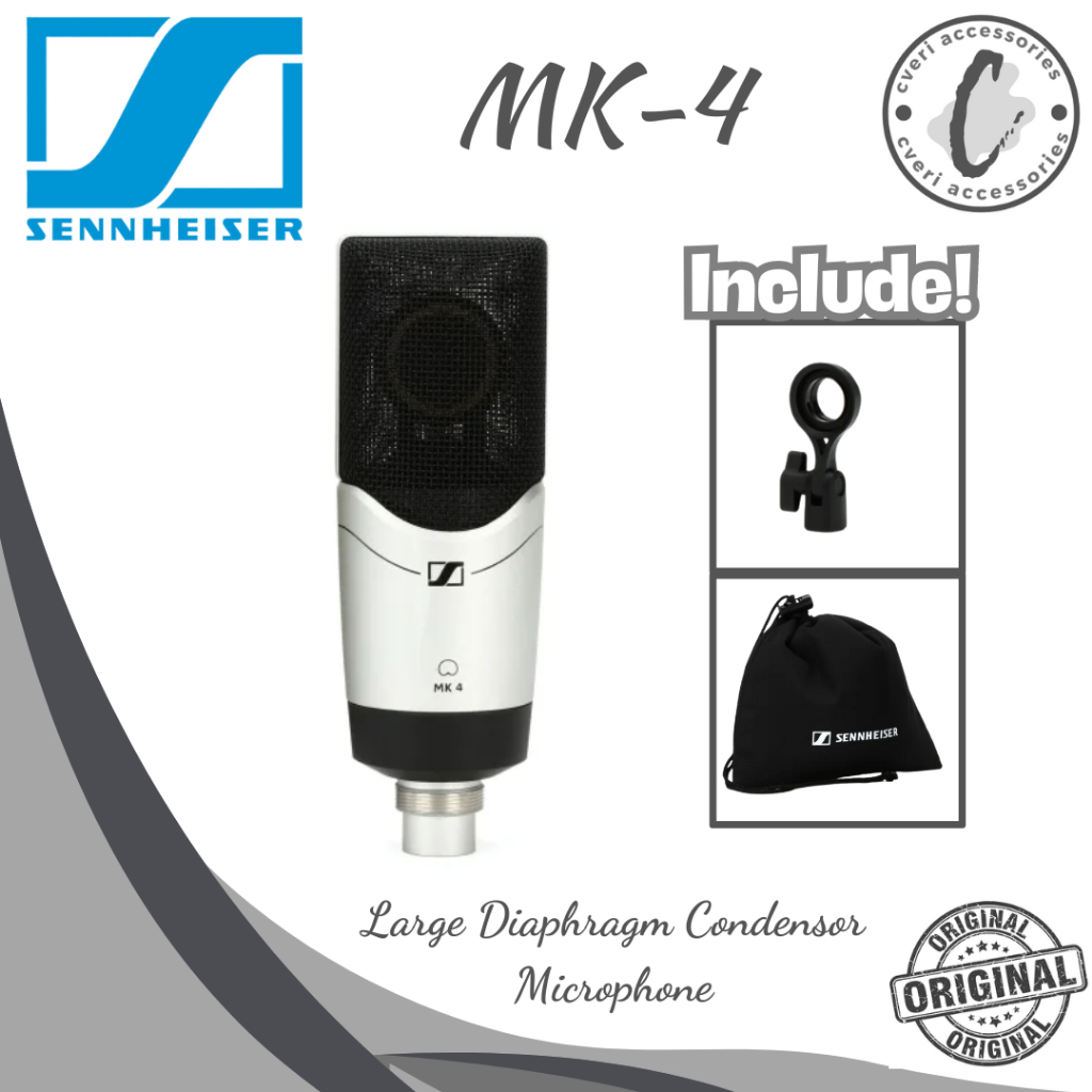 Jual Sennheiser MK4 Large Diaphragm Condensor Microphone Original MK-4 ...