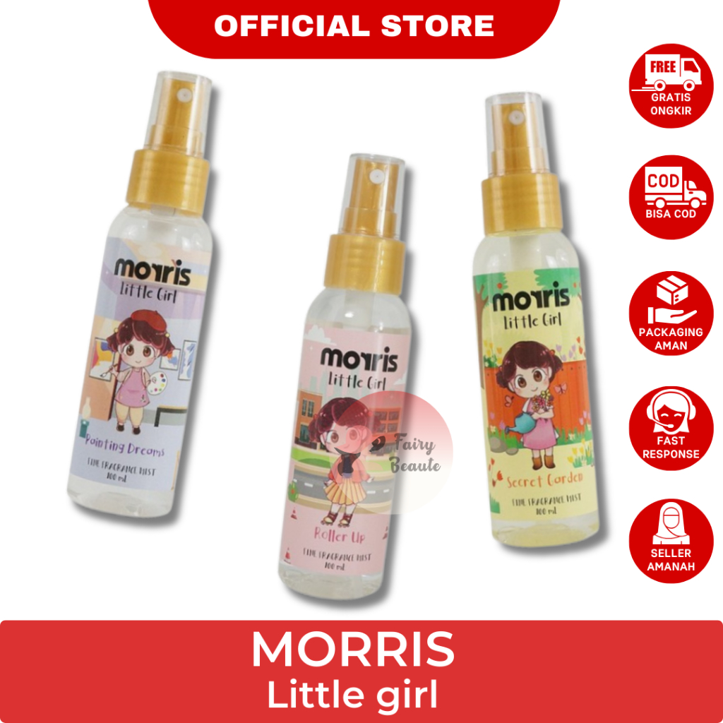 Jual Morris Parfum Anak Cewek Little Girls Body Mist Spray 100 ml BPOM ...