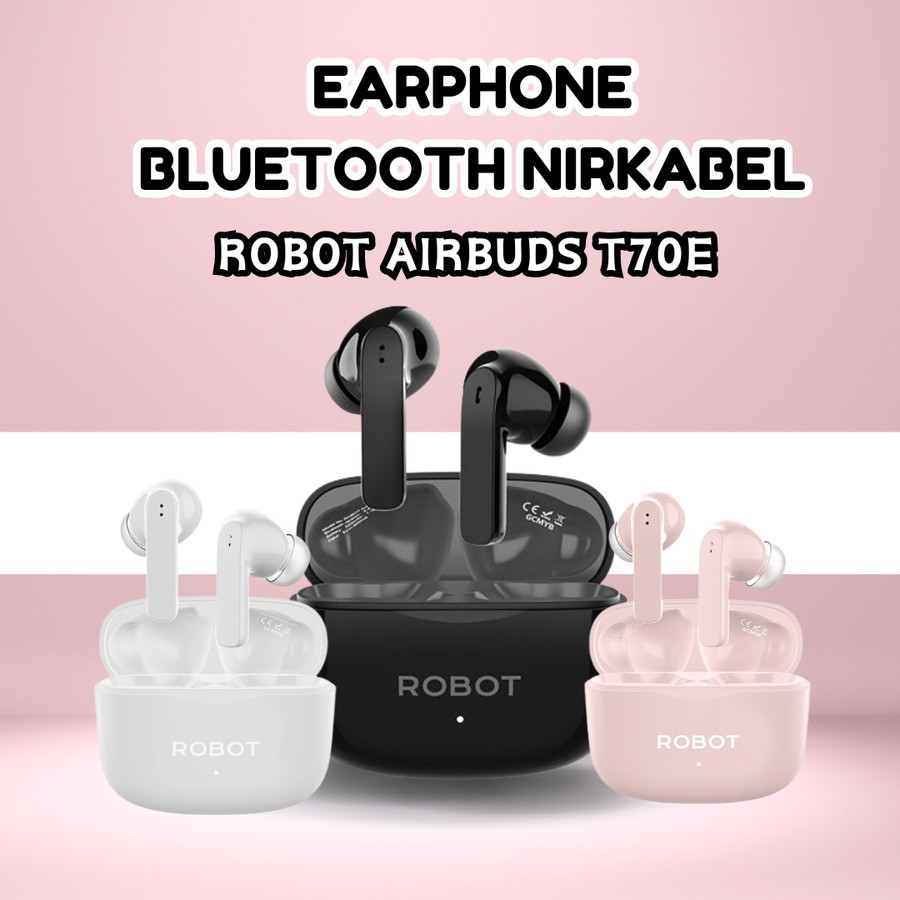 Jual ROBOT TWS Earphone Airbuds T70E Deep Bass Bluetooth 5.4 HANDSFREE ...
