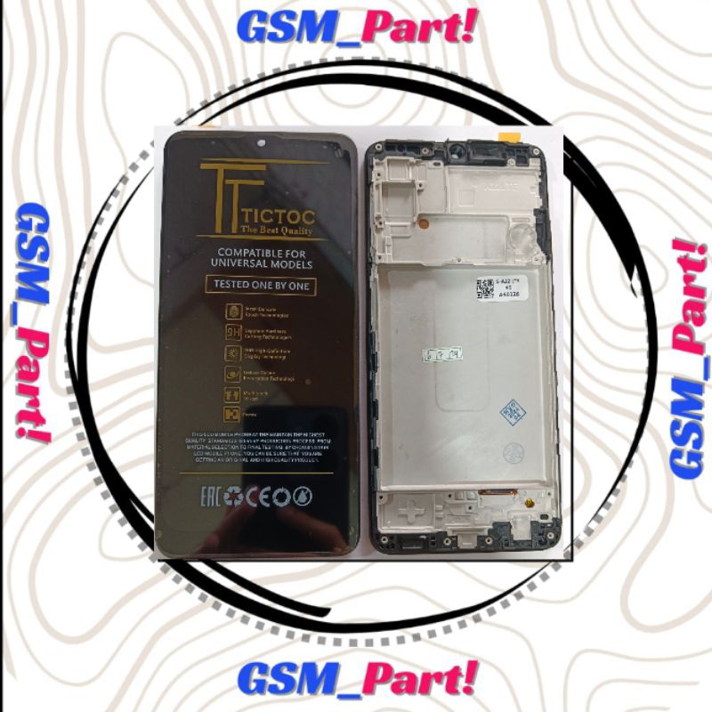 Jual LCD FULL SET + FRAME SAMSUNG A22 4G / A225 / A225F BLACK | Shopee ...