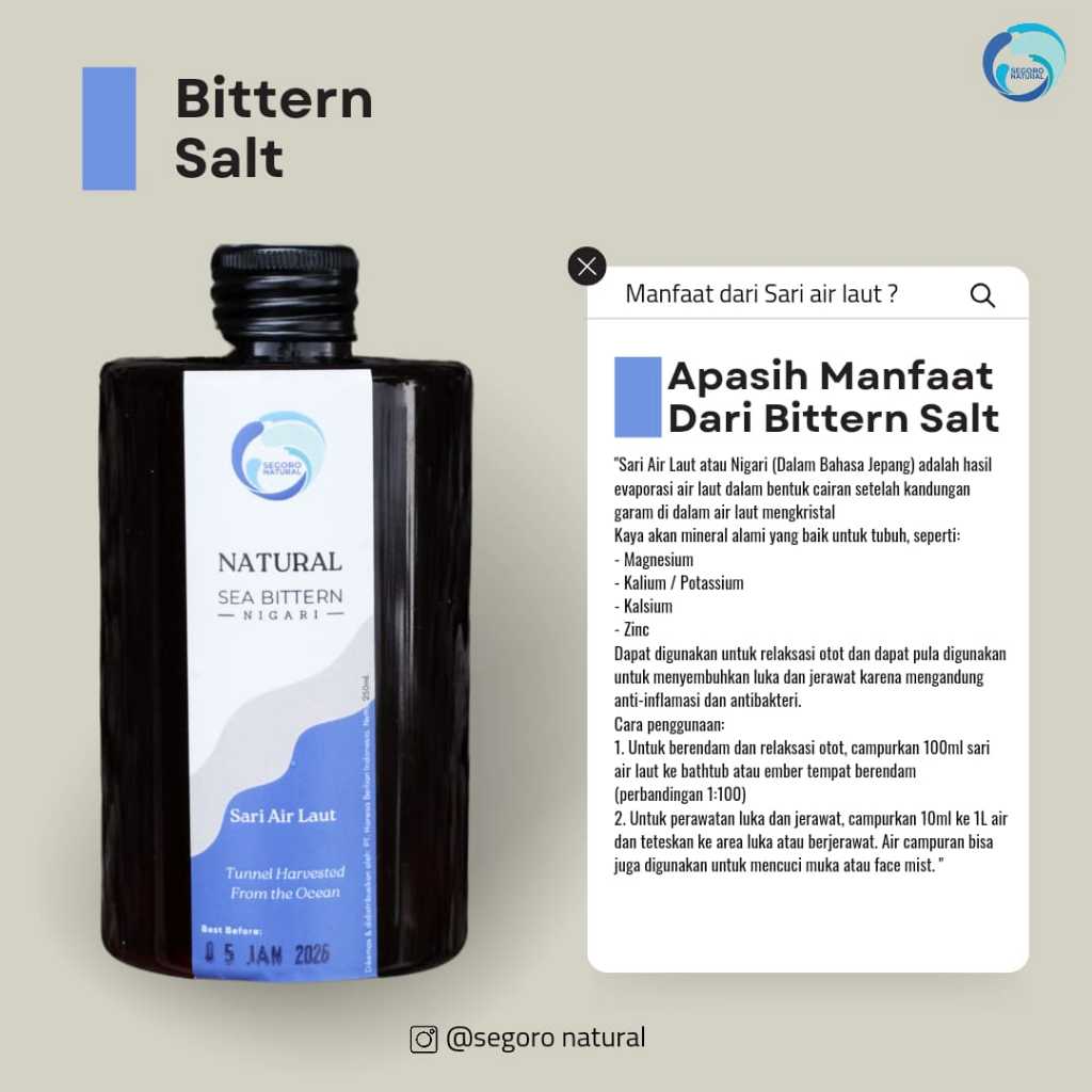 Jual Sari Air Laut / Sea Bittern / Nigari / Pengental Tahu / Tofu ...