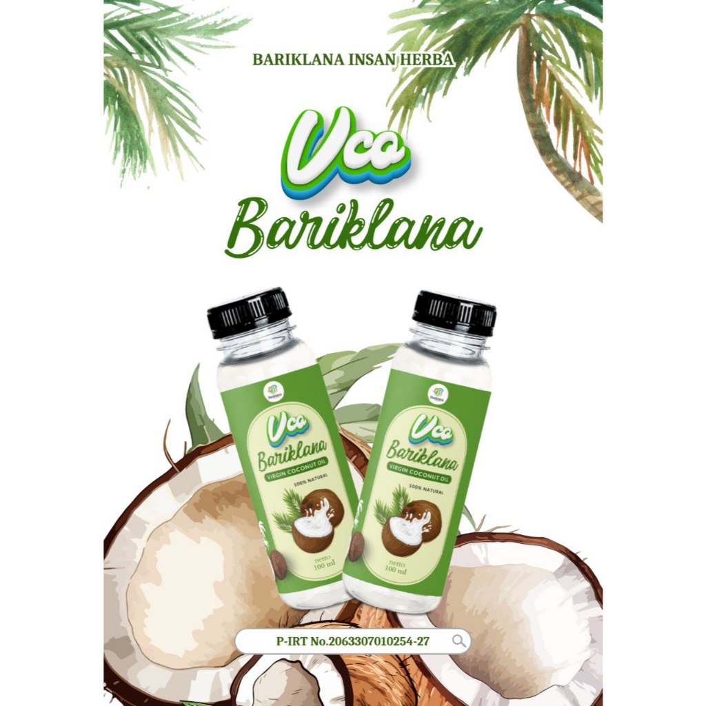 Jual VCO BARIKLANA - 100% MINYAK KELAPA MURNI PENYEMBUH LUKA | Shopee Indonesia