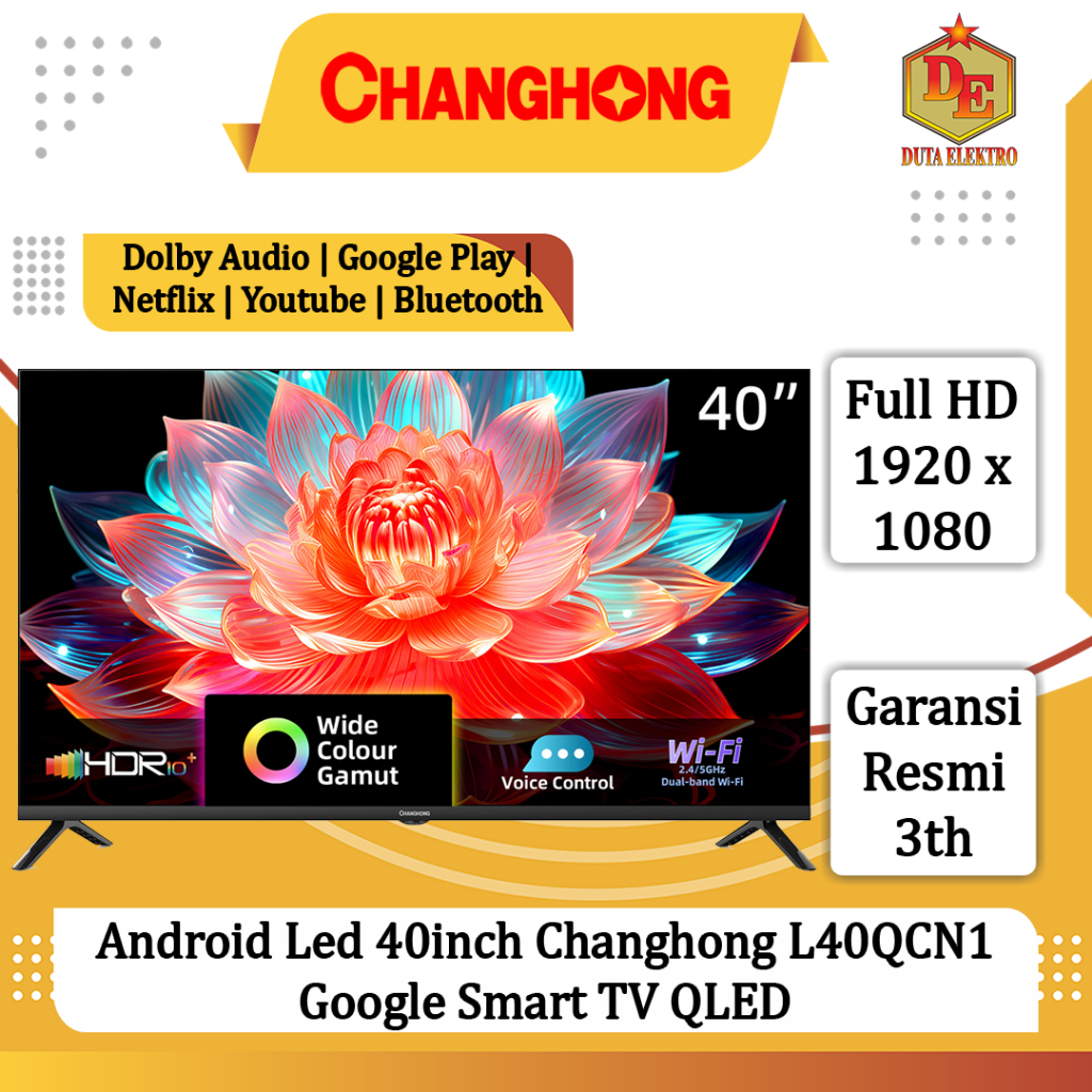 Jual Android Led 40inch Changhong L 40 QCN1 Google Smart TV QLed | Shopee Indonesia