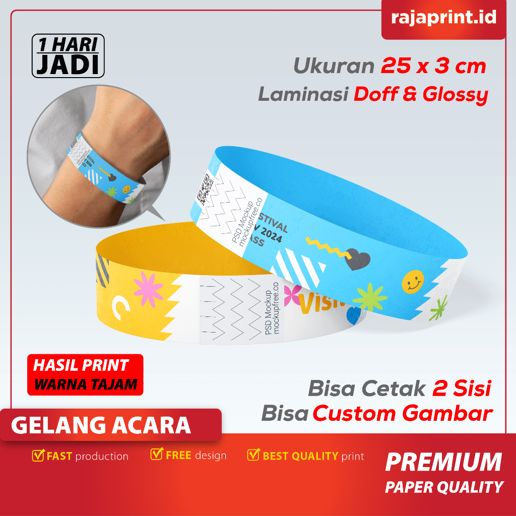 Jual CETAK TIKET GELANG ACARA WAHANA EVENT PREMIUM KONSER FESTIVAL ...