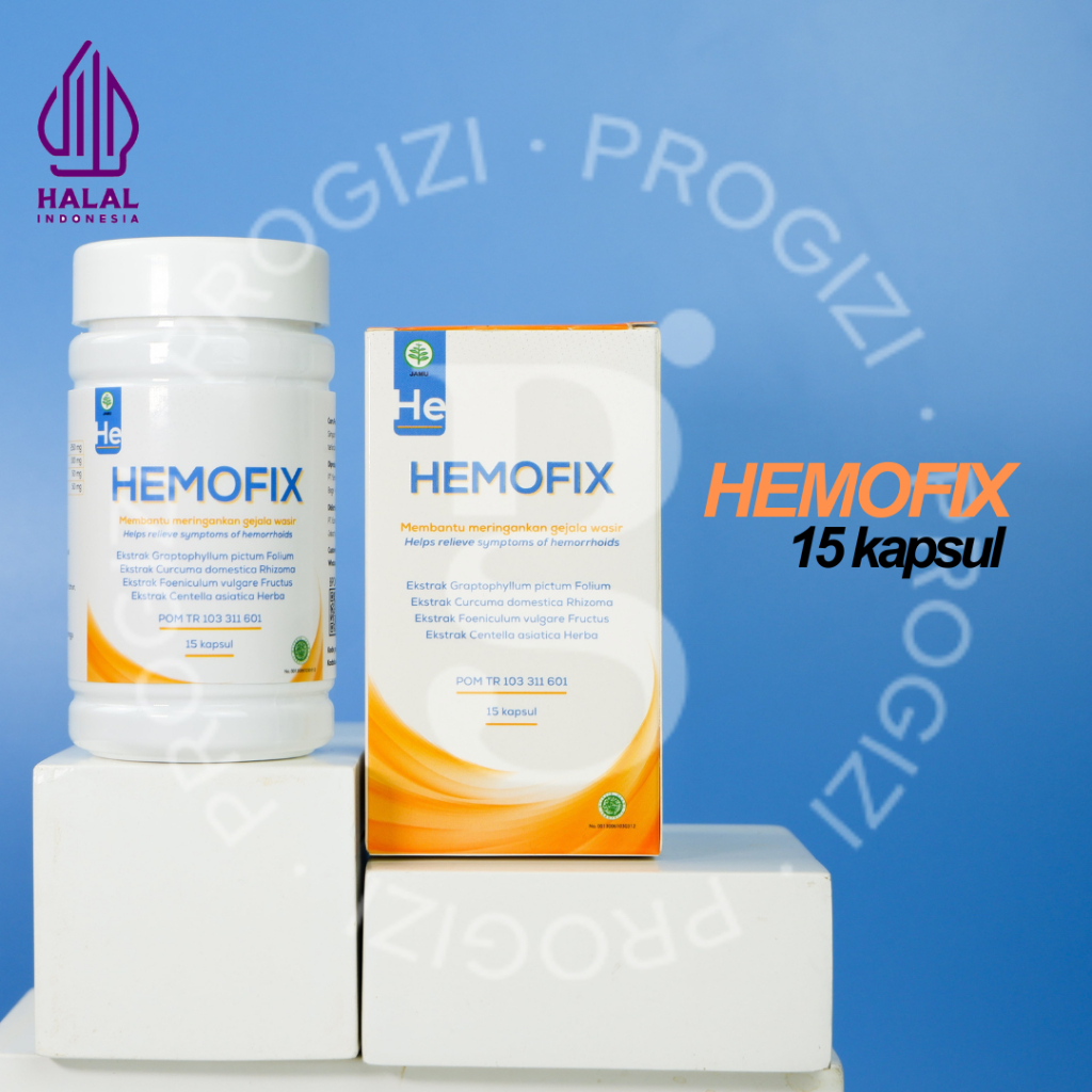 Jual PROGIZI Hemofix Herbal Wasir Original 15 Kapsul | Shopee Indonesia