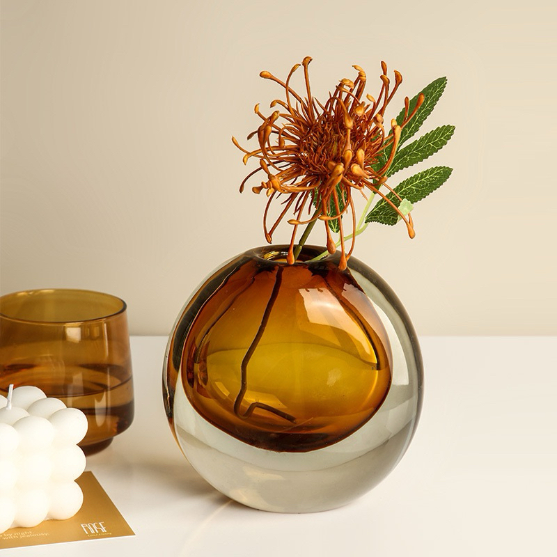 Jual VOTRE Glass Flower Vase/ vas bunga kaca pajangan unik home decor ...