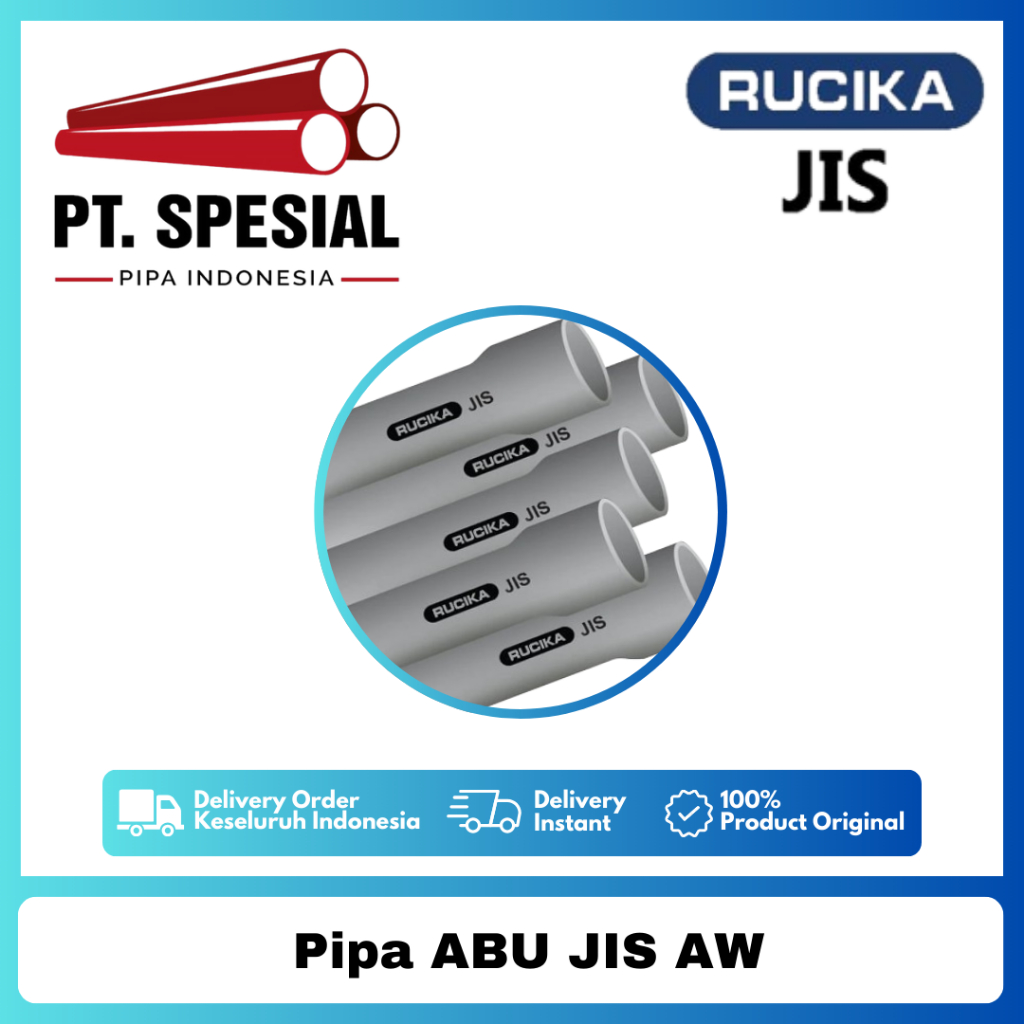 Jual Pipa PVC Abu JIS Rucika Type VP 2 Inch / Pipa JIS AW Rucika ...