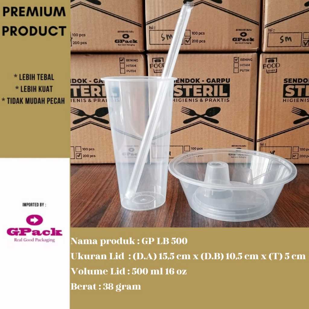 Jual LID CUP BOWL 500 ML / TUTUP CUP KOMBINASI MAKANAN DAN MINUMAN (GP ...